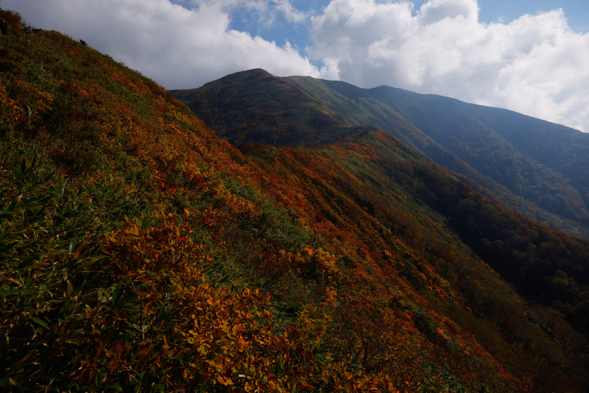 蒼天にきらめく錦繍の平標山 | SpaceFlier